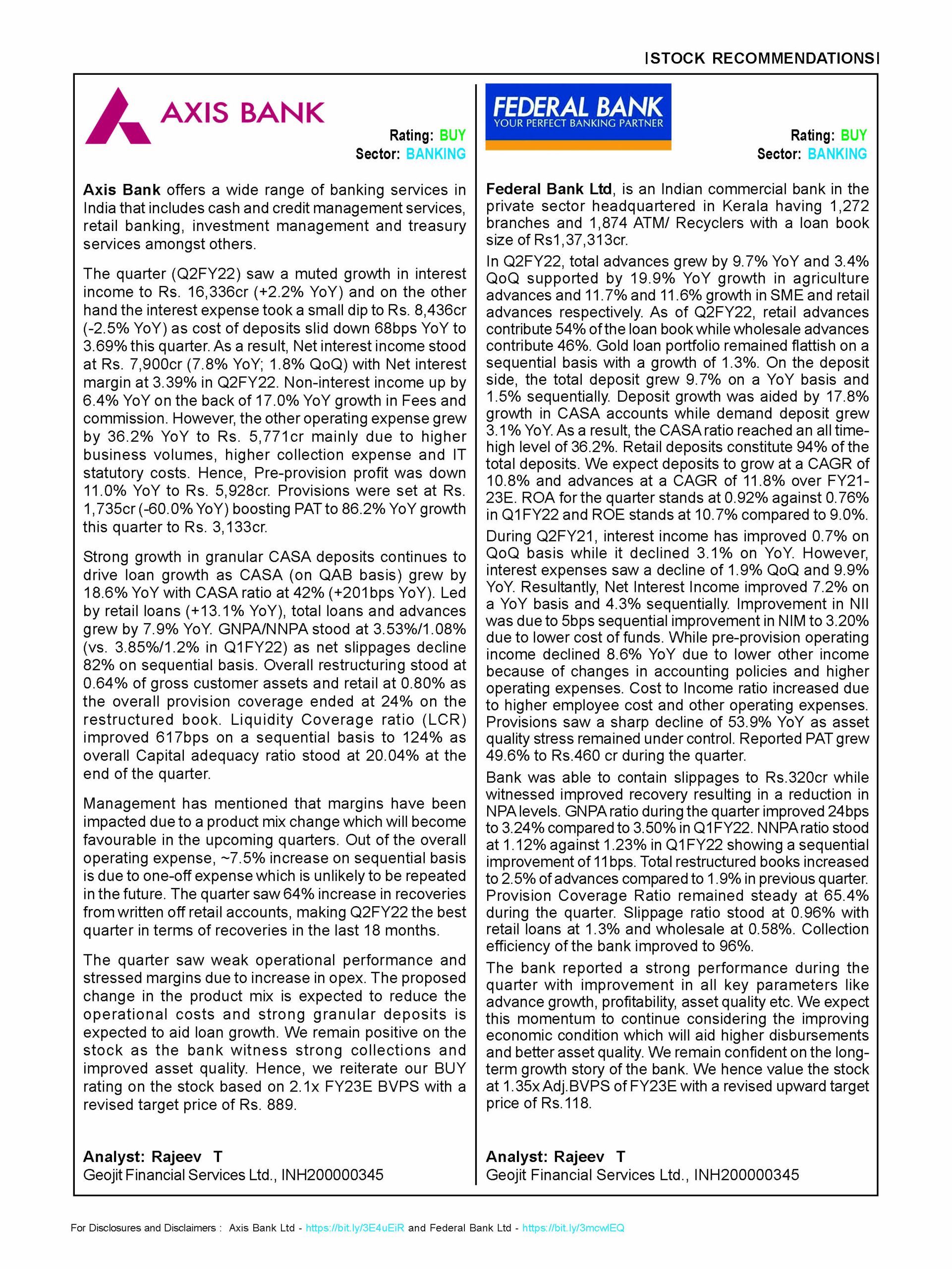 Geojit’s stock recommendations – Geojit Insights